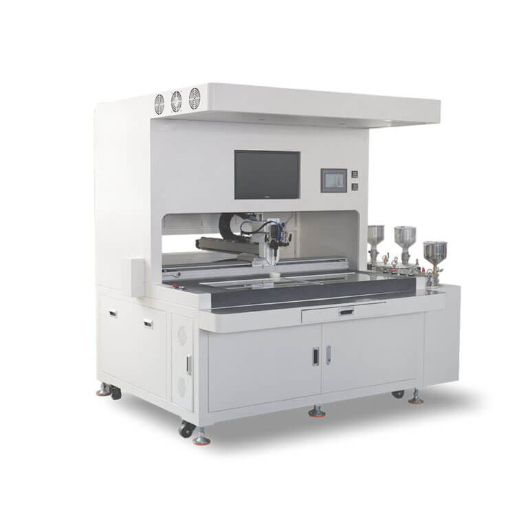High-Speed CCD Vision Asist 2 Component Resin Sticker Doming Machine ...